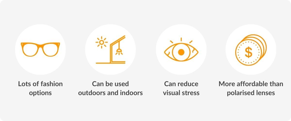 Tinted Glasses | Different types of tinted lenses and their benefits ...