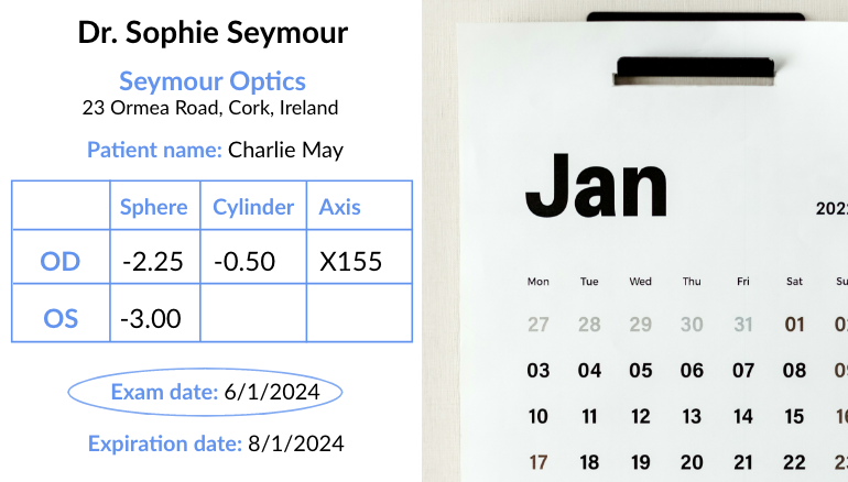Valid Prescription Checklist | SmartBuyGlasses UK