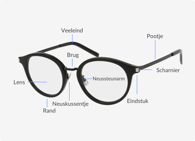 Onderdelen Van Een Bril: Alles Wat U Moet Weten | SmartBuyGlasses NL