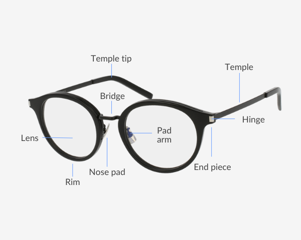 Parts of Glasses: All You Need to Know | VisionDirect AU